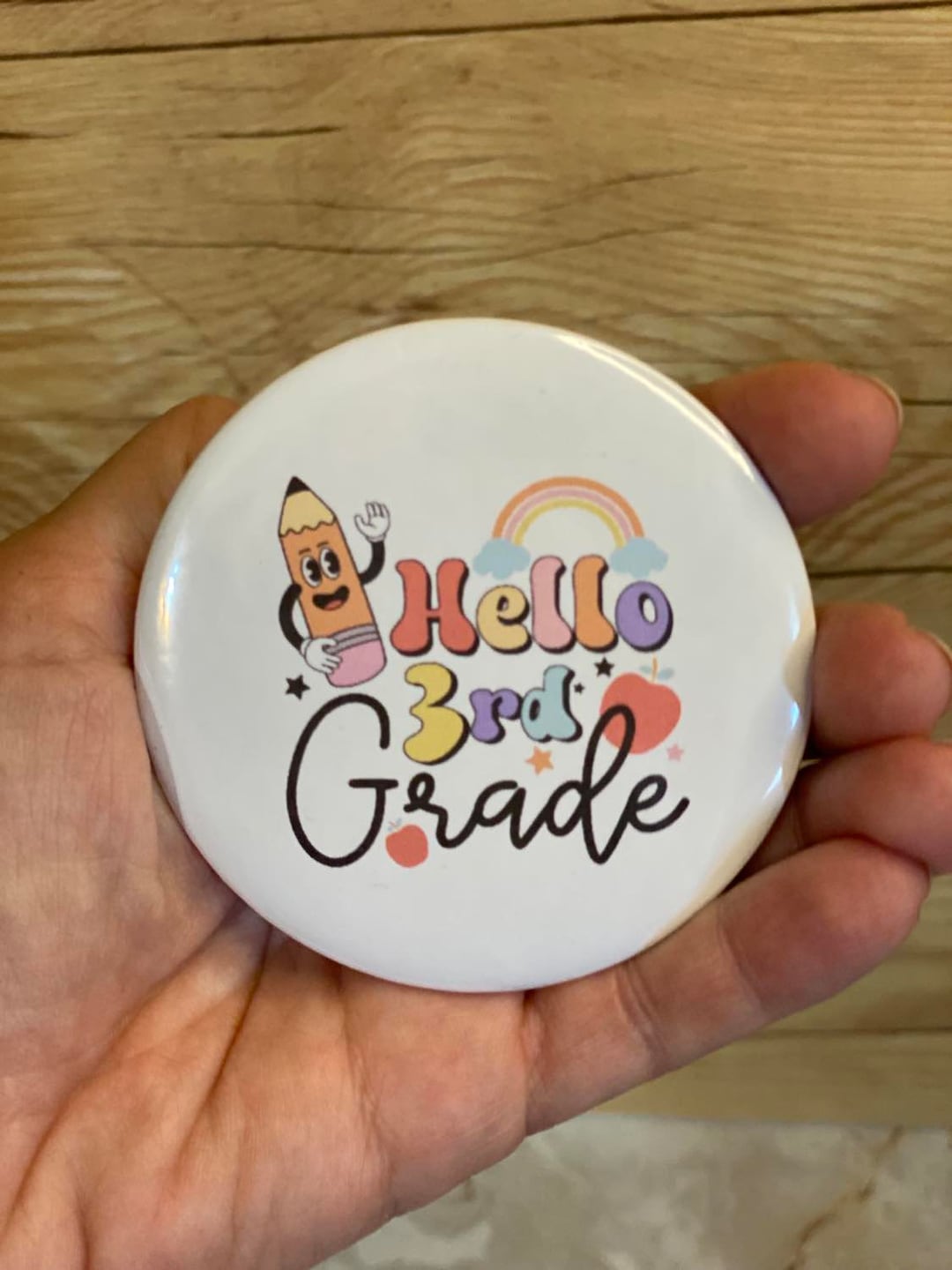 School Button School Grade Pin School Grade Button First Day of School ...