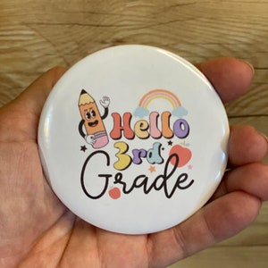 School Button School Grade Pin School Grade Button First Day of School ...