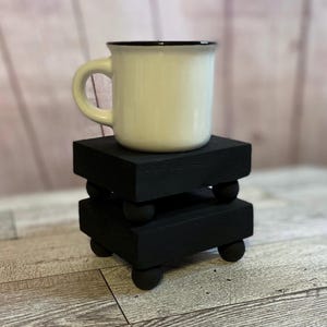 Mini Wood Risers Sets Black Mini Risers Tier Tray Risers for Tiered ...