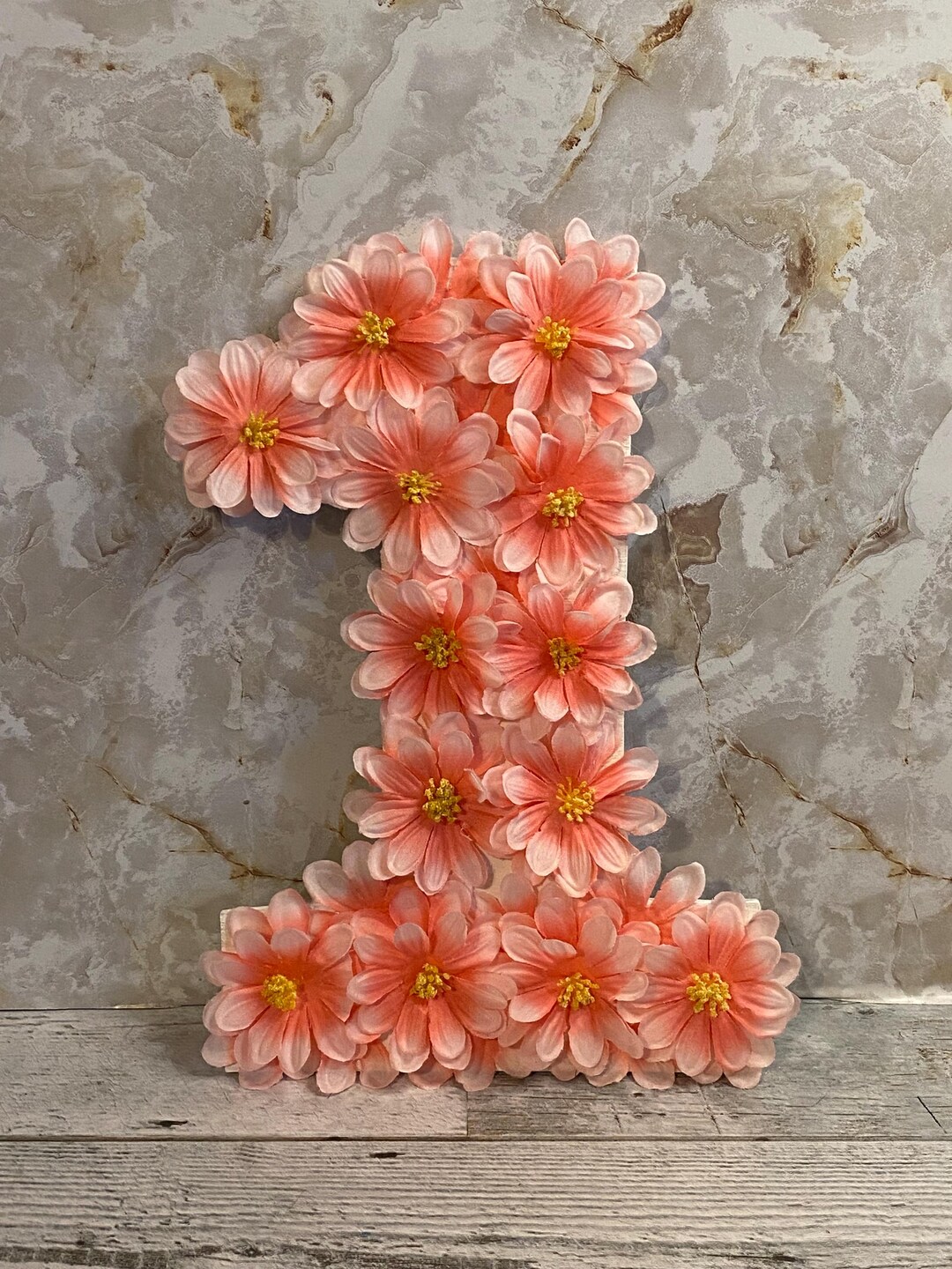 Floral Number Birthday Decor, Floral Birthday Photo Prop First Birthday ...