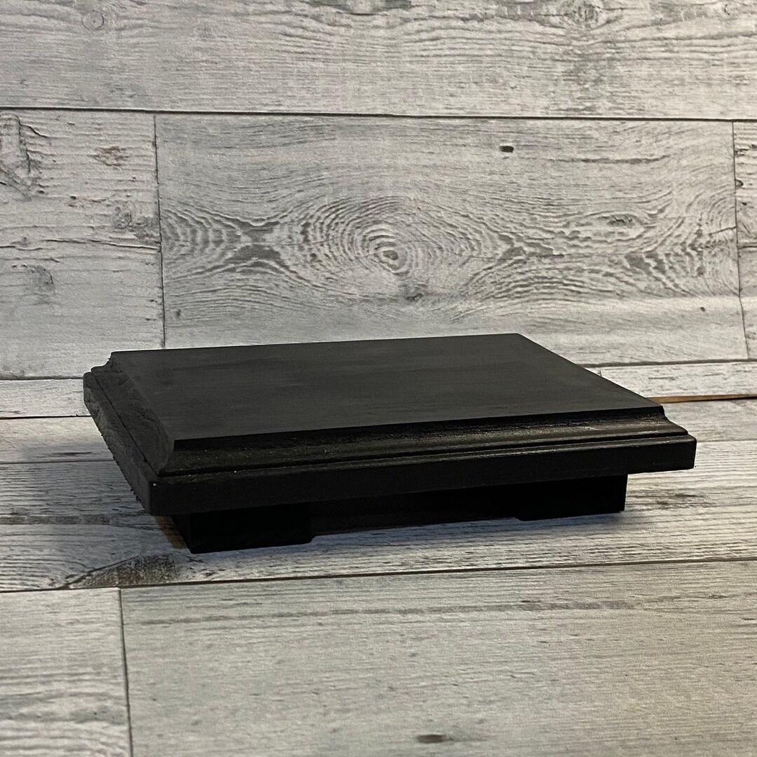 Black Fancy Edge Riser 7x5 Wood Riser Black Rectangular Riser Black ...