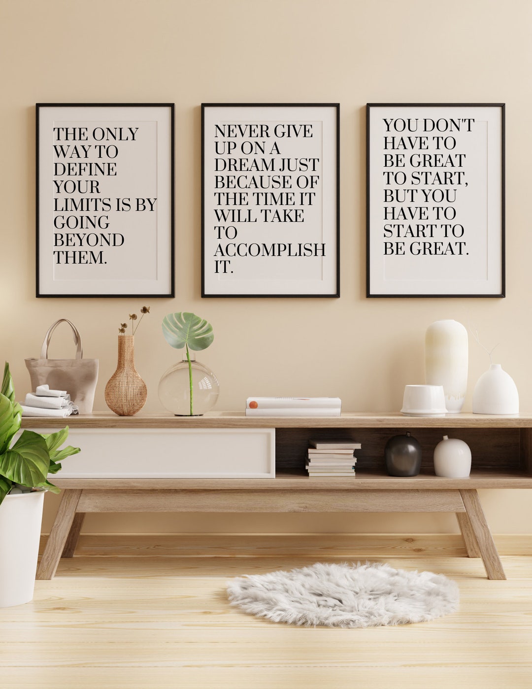 10 Inspirational Positive Motivational Message Print Poster Home Décor ...