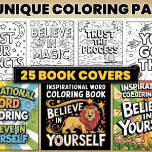 Inspirational Word Coloring Pages - Etsy