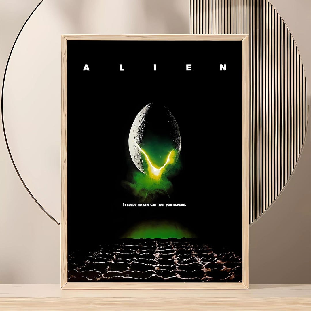 Alien Poster, Vintage Movie Poster, Horror Movie Wall Art, Home Decor ...
