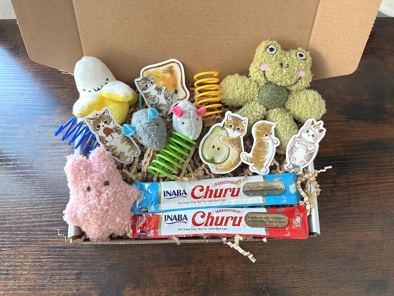 Cat Toy Giftbox Cute for New Kitties, Catnip Toys, Adoption, Extra Love ...