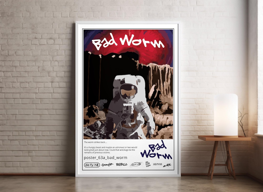 Sci-fi Space Horror Poster, Retro Space Art, Astronaut Print, Dystopian ...