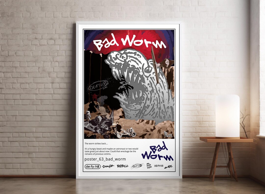 Sci-fi Space Horror Poster, Retro Alien Art, Astronaut Print, Dystopian ...