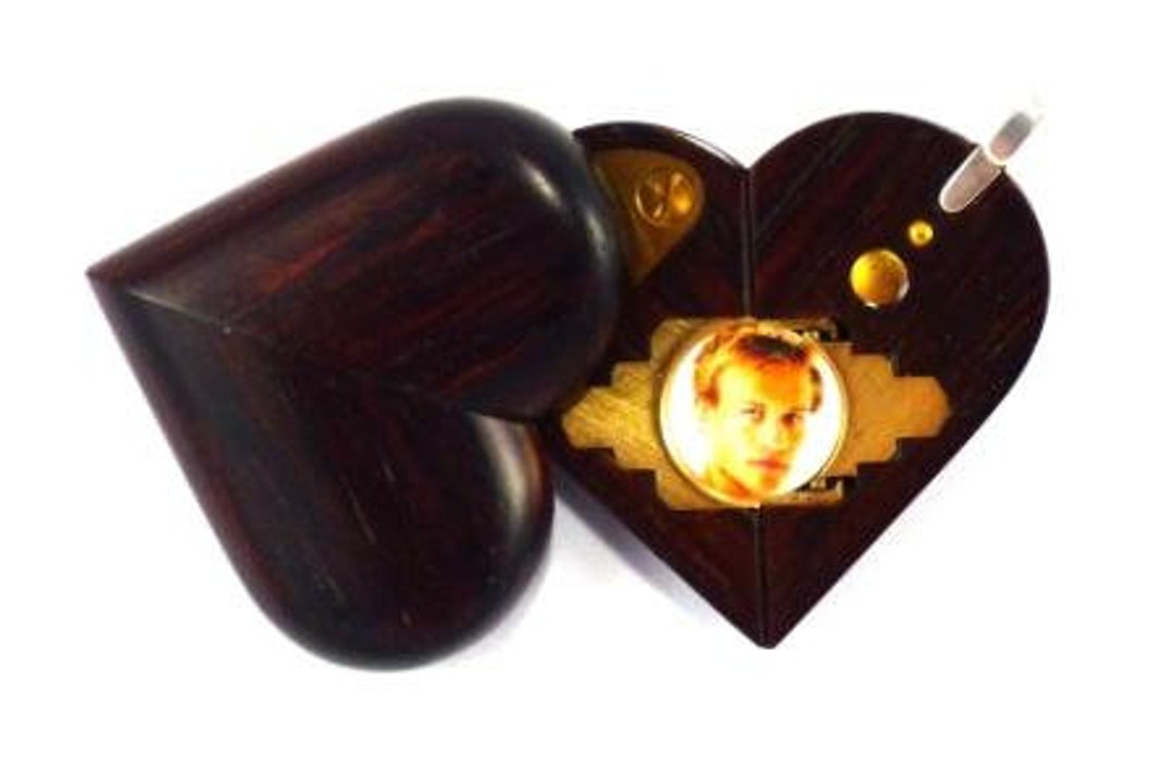 Illusionist Locket Thin Coco Bolo Wood Heart Pendant by Illusion ...