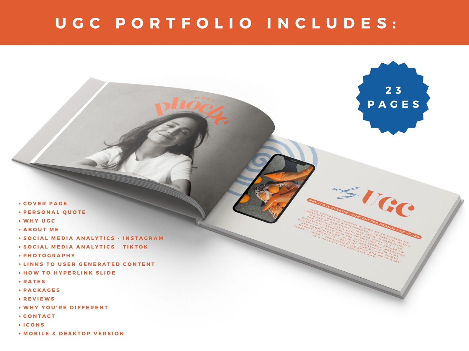 UGC Portfolio Template, UGC Creator Portfolio, Trendy UGC Media Kit ...