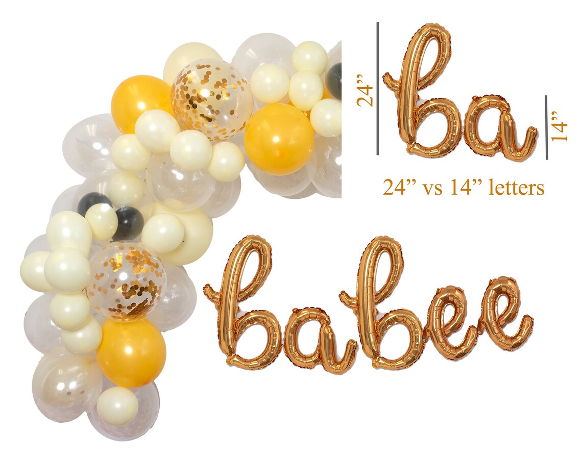 Oh Baby Cursive Script Letters Mylar Foil Balloon Gold - Etsy
