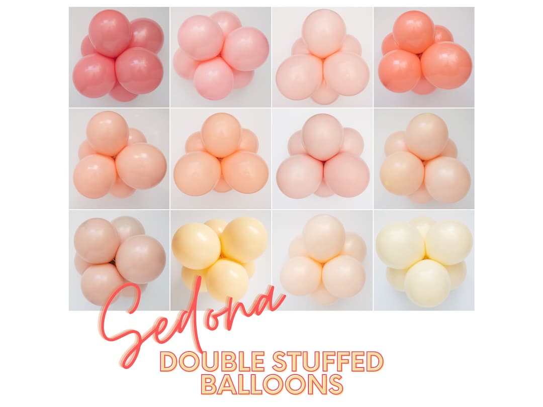 Pick Your Color DOUBLE Layered Balloons - Pastel Peach Colors - Premium ...