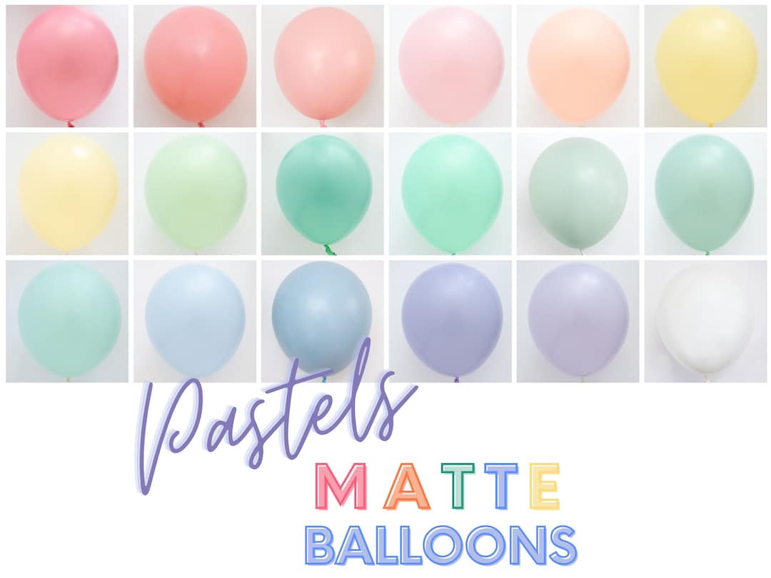 Pastel Matte Balloons Premium Chalk Colors Latex Party Balloons Rainbow ...