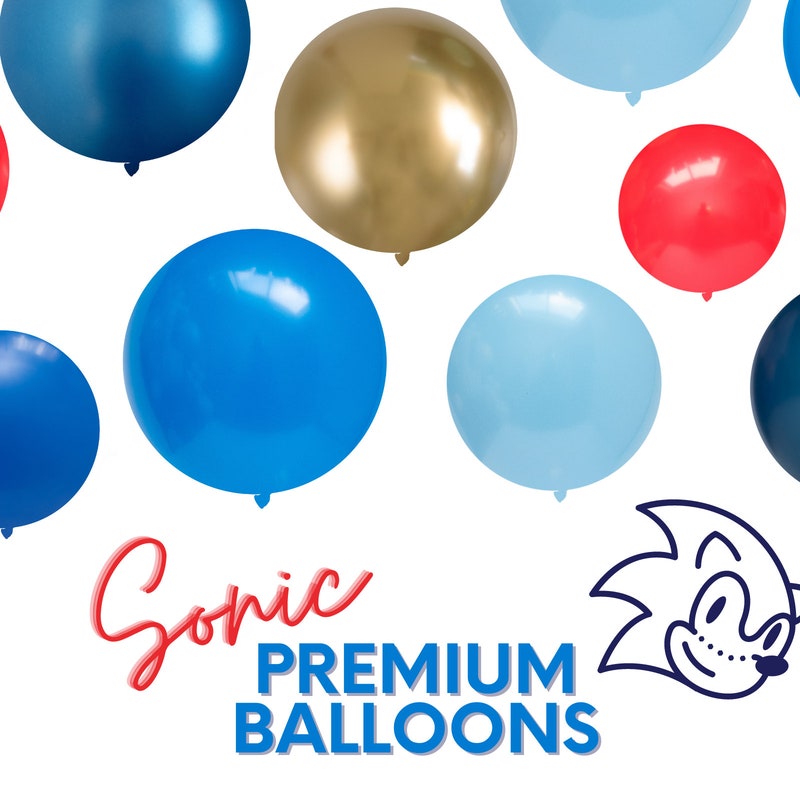 Sonic Birthday Party Balloons - Etsy