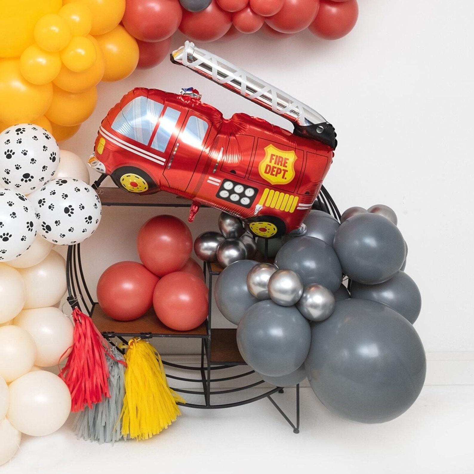 Ladder 03 DIY Glam Balloon Garland Arch Kit - Vintage Fireman, Retro ...