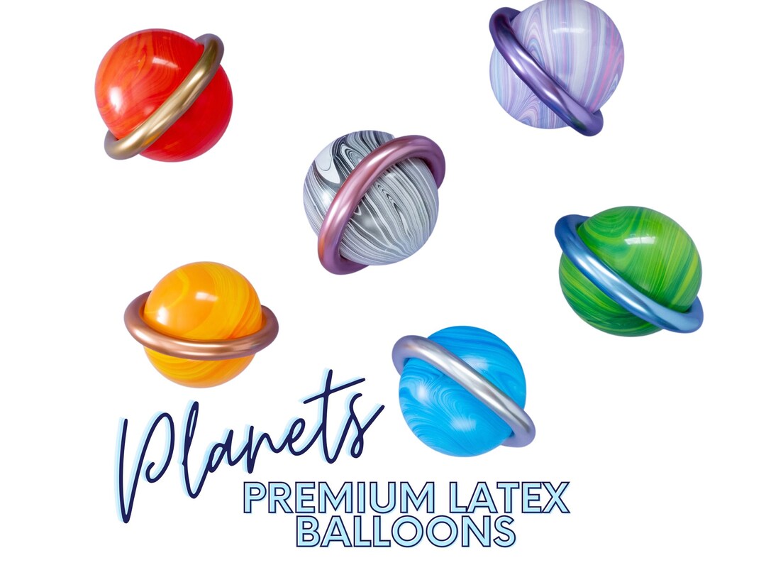 Balloon Space Planets - Premium Qualatex Latex Balloons | Agate Swirl ...