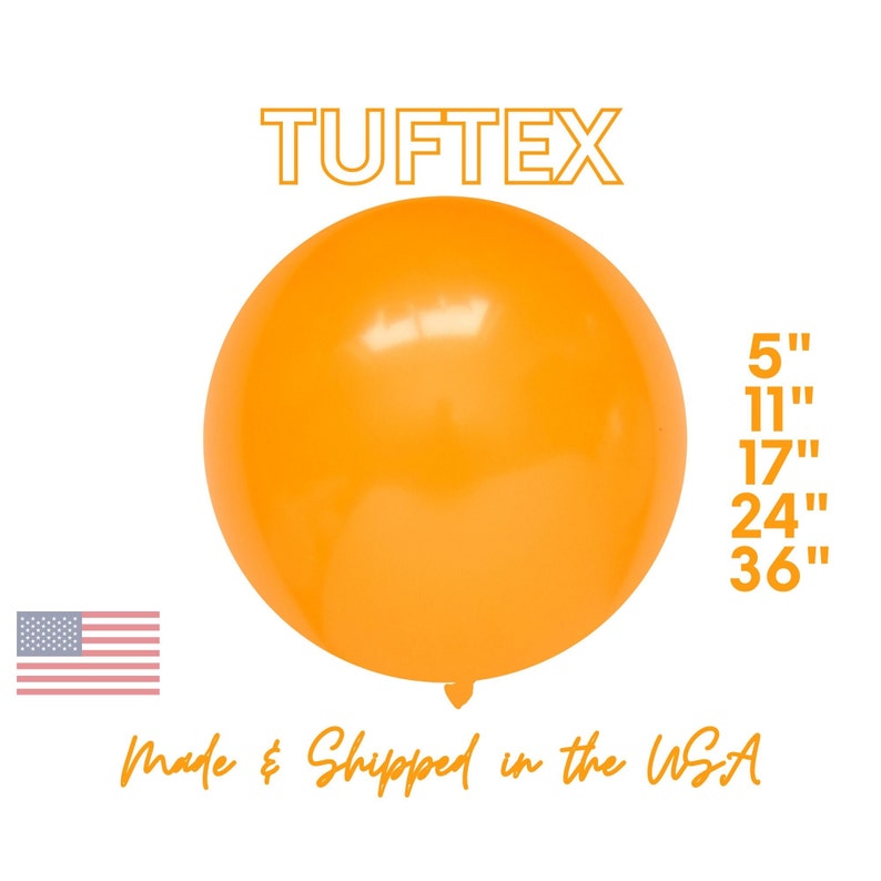 Orange Latex Tuftex Balloons Party Decor | Baby Showers, Birthdays ...