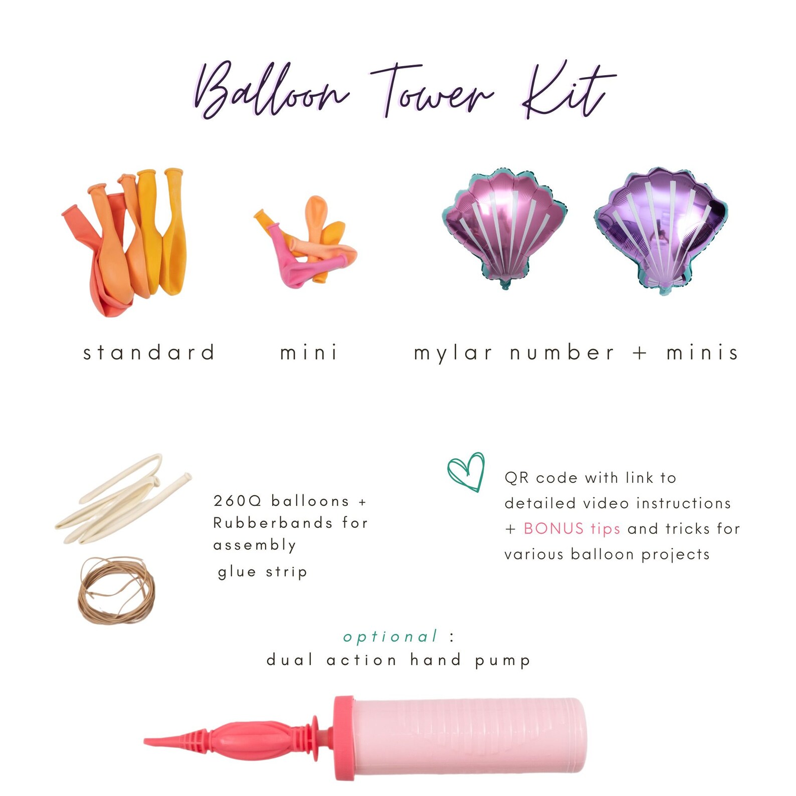 DIY Mermaid Balloon Tower Number Kit - Under the Sea Birthday Party ...