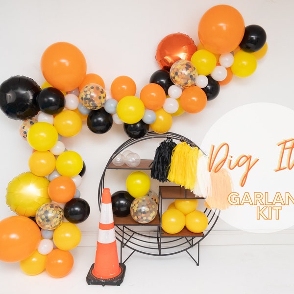 Construction Balloon Arch Birthday - Etsy