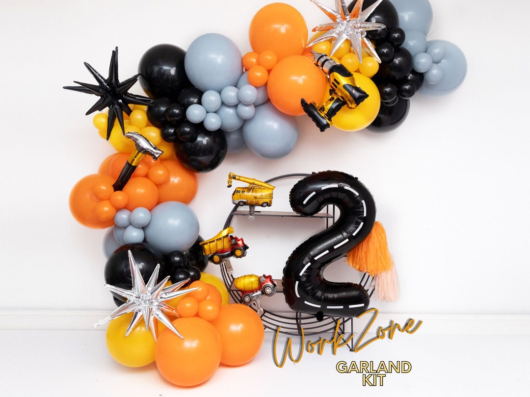 Construction Theme Balloon Garland • LUXE Arch Kit • Premium Latex ...