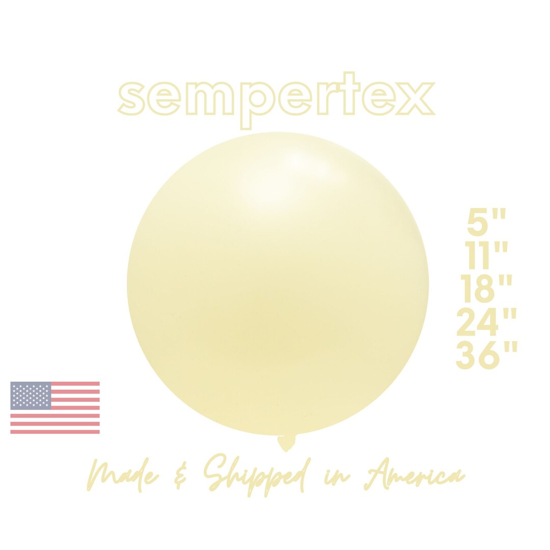 Pastel Light Matte Yellow Latex Sempertex Balloons | Baby Showers ...