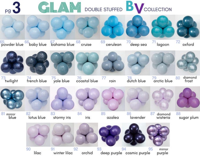 DOUBLE Layered Balloons Pick Your Color Premium Latex Party Balloon ...