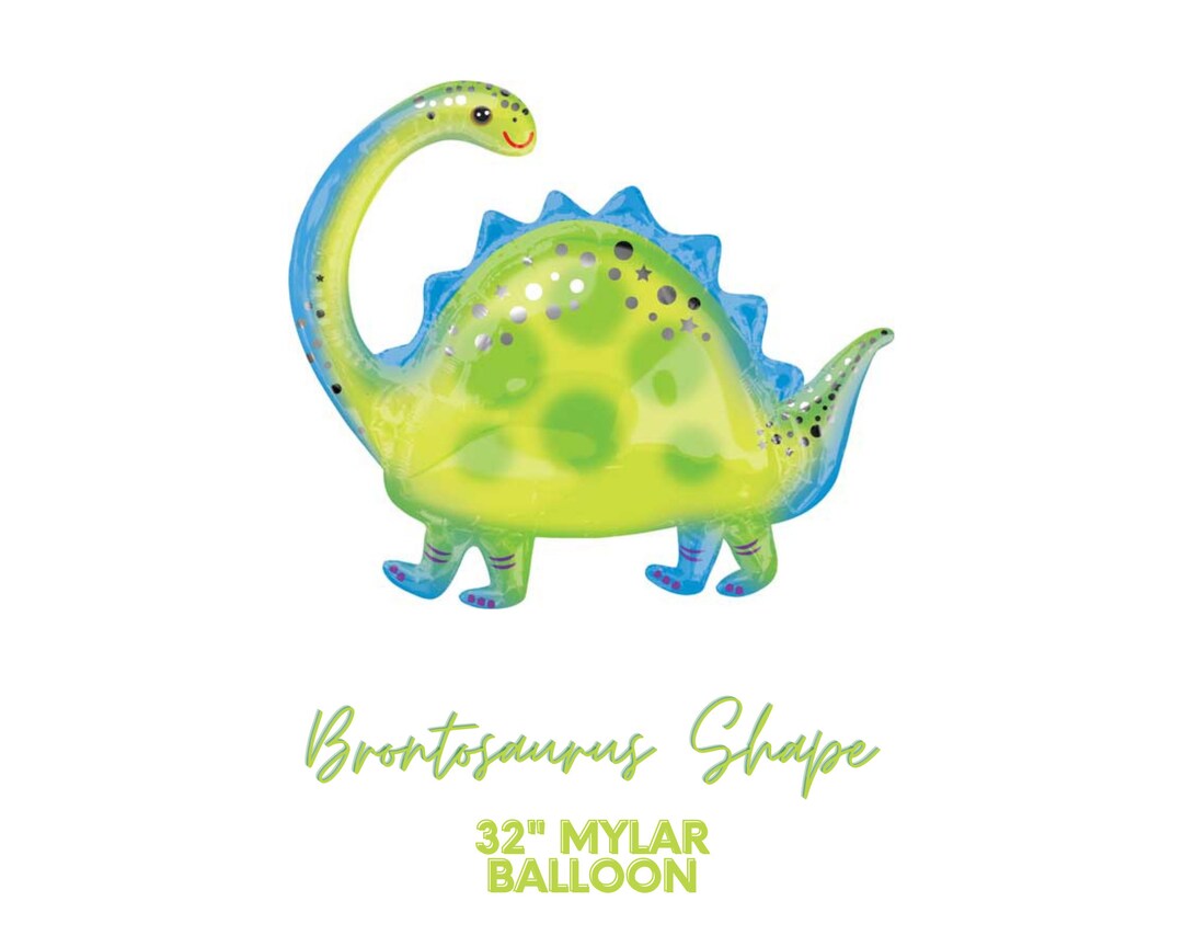 32" Brontosaurus Mylar Balloon - Foil Helium OR Air-fill Balloons ...