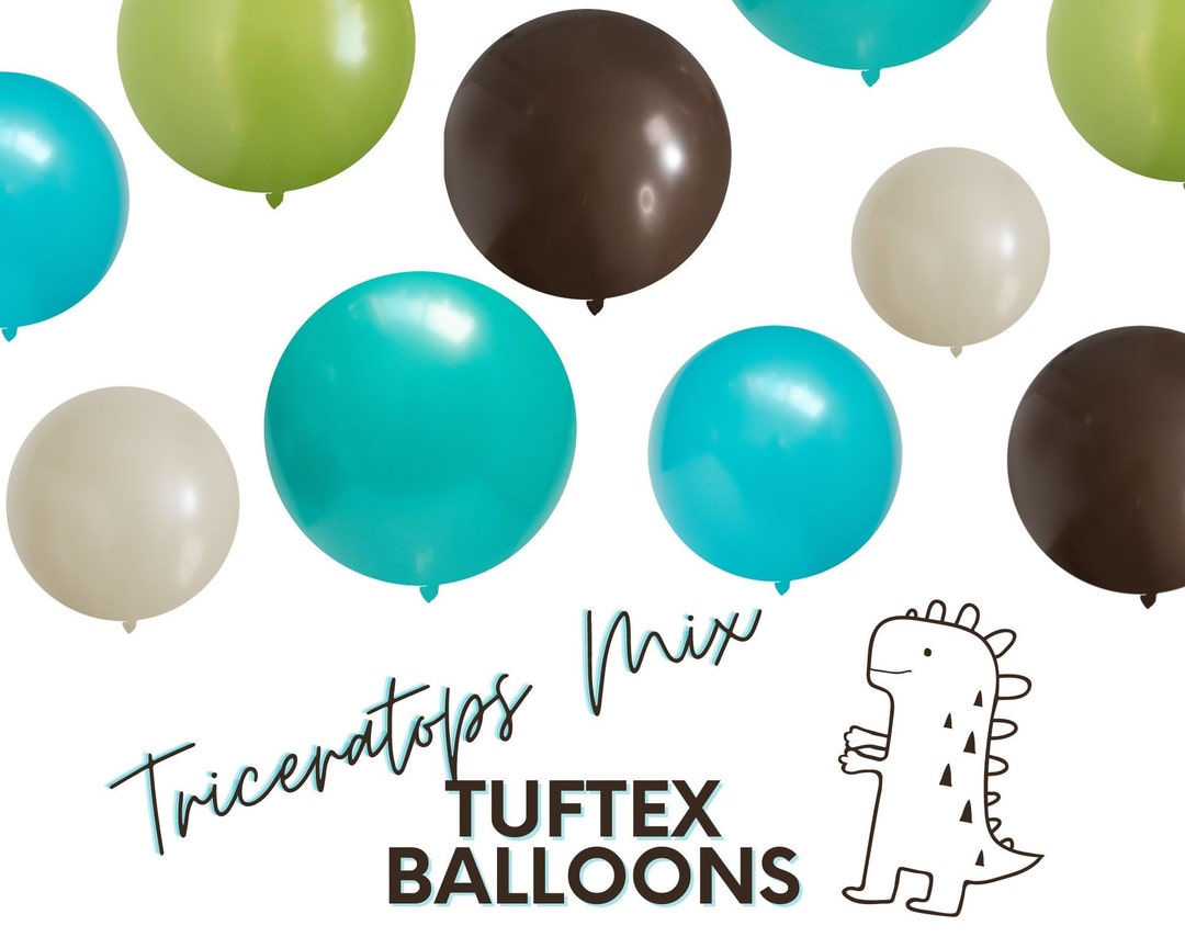 Triceratops Mix TUFTEX Latex Balloons Pre-historic Birthday, Boho ...