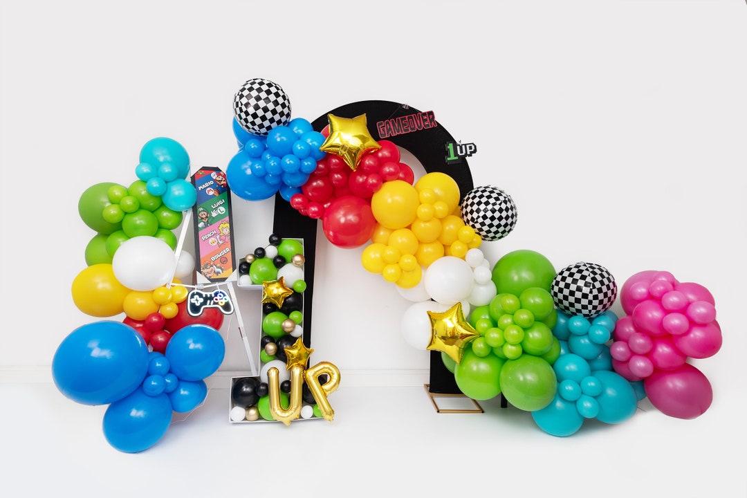 Custom DIY Balloon Garland Kit • Retro Video Game Themed Party • Gamer ...