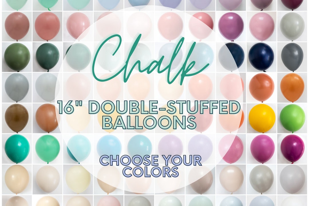 16 Inch Matte Chalk Colors Latex Party Balloons X-large Premium Decor ...