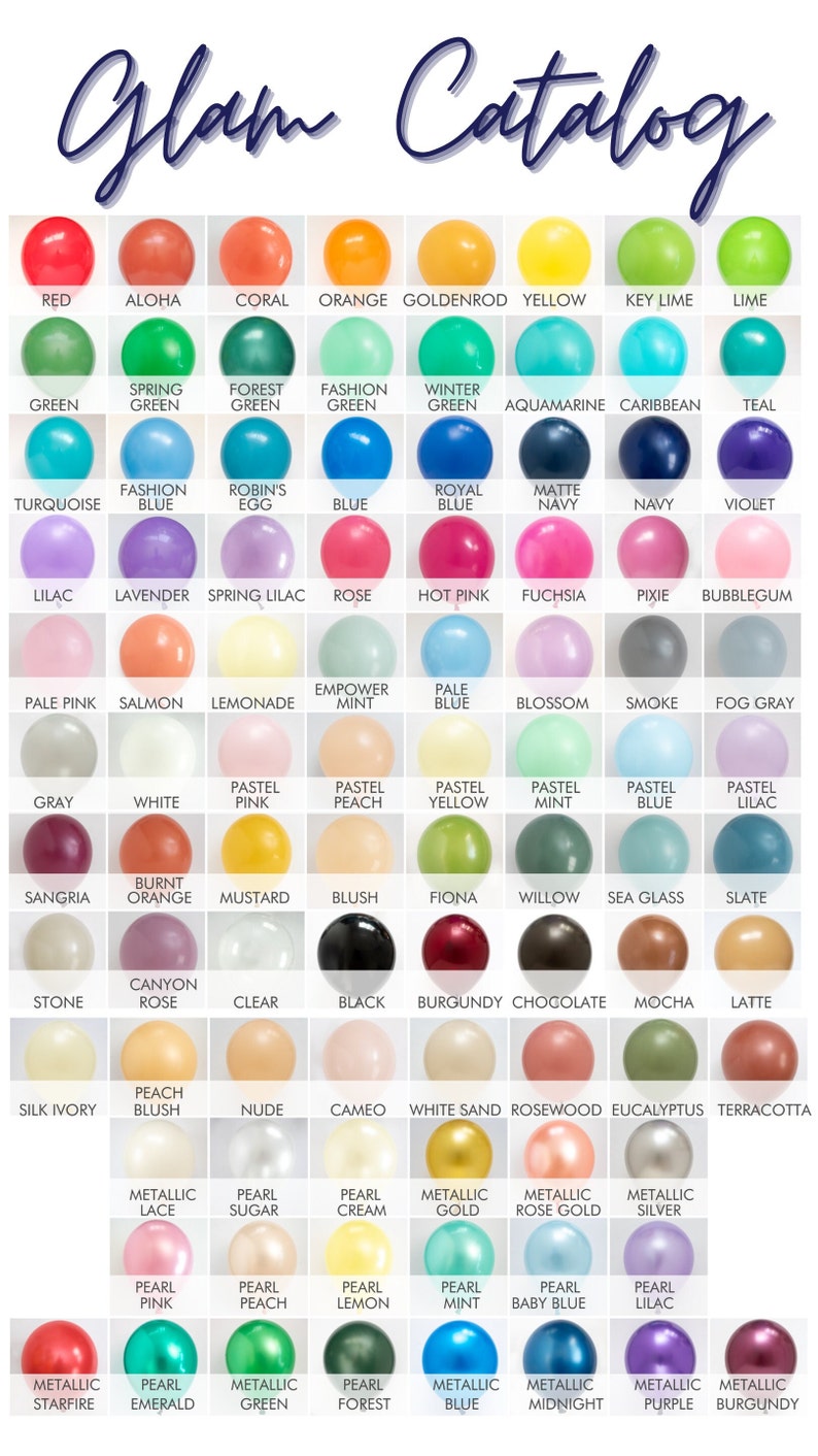 Choose Your Colors 5 Mini Latex Balloons 85 COLORS - Etsy