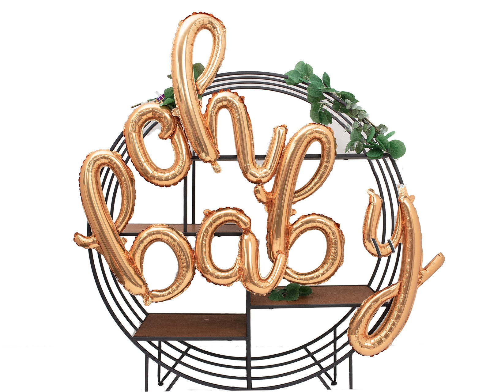 OH BABY Cursive Script Letters Mylar Foil Balloon Gold | Etsy