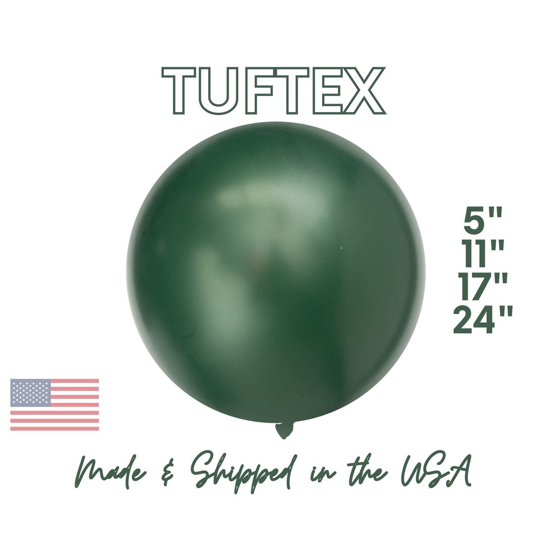 Metallic Forest Green Tuftex Latex Balloons | Pearl Dark Green, Jungle ...