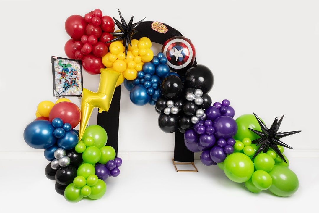 Super Hero Balloon Garland Kit • Comic Book Birthday • Boy's Birthday ...