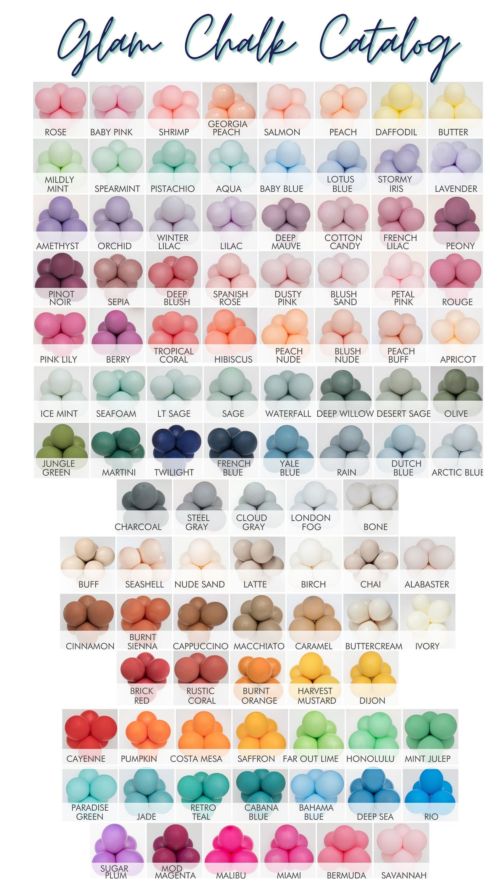Chalk Alabaster DOUBLE STUFF MATTE Custom Color Latex Balloons, Baby ...