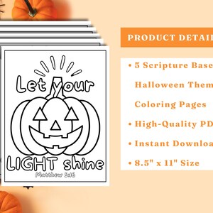 Christian Halloween Coloring Pages, Fall Scripture Coloring, Printable ...