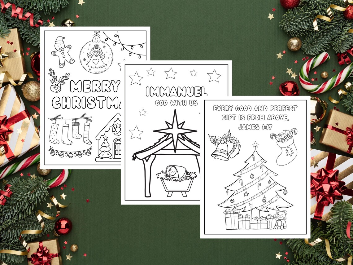 Christ-centered Christmas Coloring - Etsy