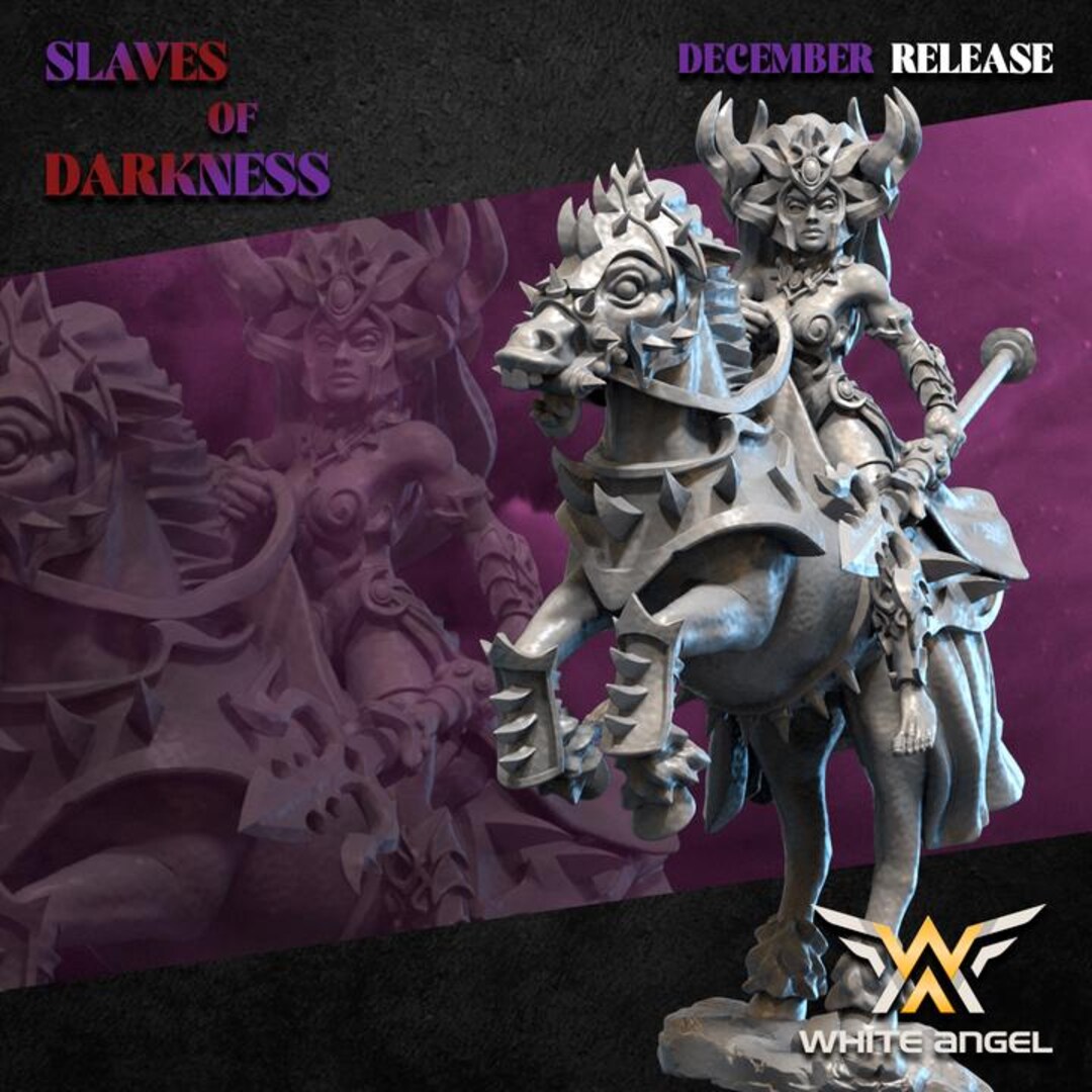 Dark Mother Rider Slaves of Darkness By. White Angel Miniatures Dnd ...