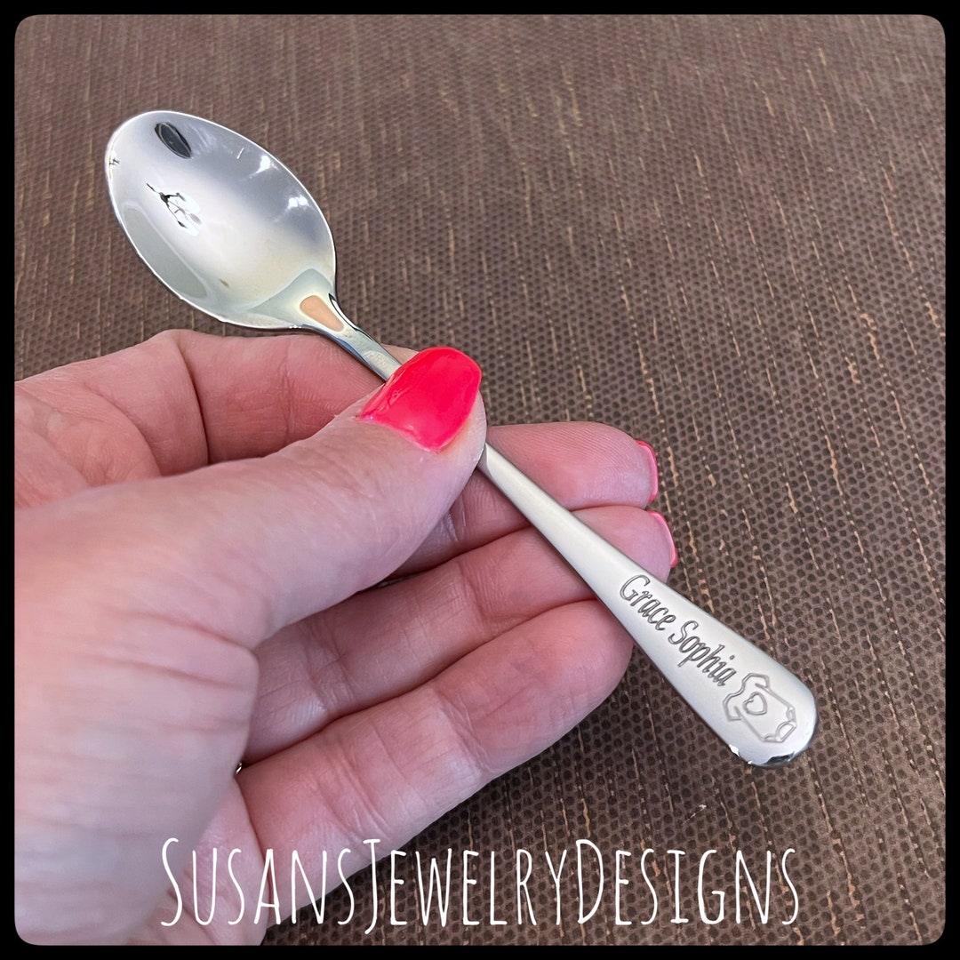 Engraved Baby Spoon With Onesie, Baby Shower Gift, New Mom Gifts, Name ...