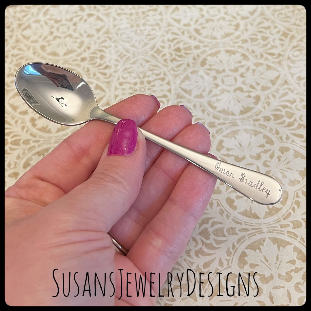 Engraved Baby Spoon Baby Shower Gift New Mom Name and Date - Etsy