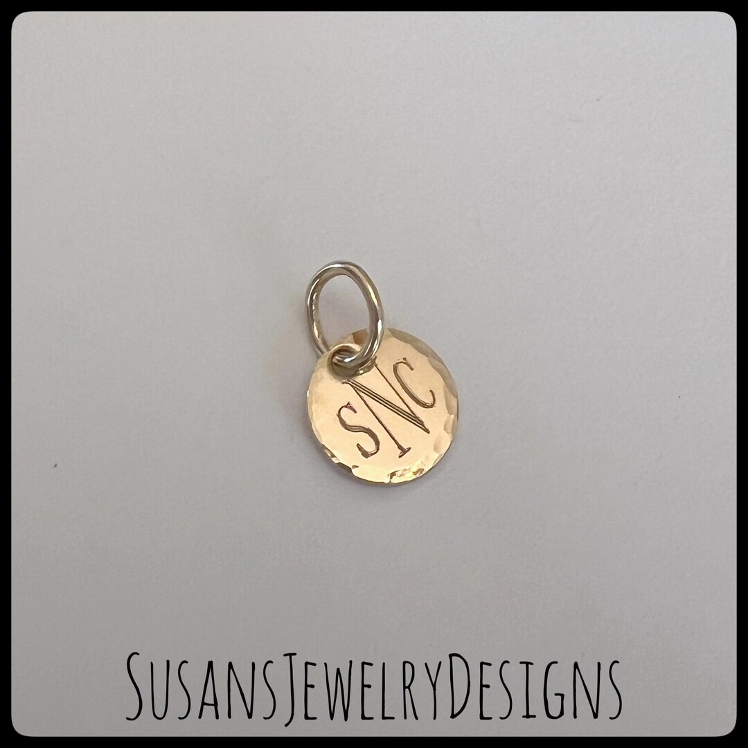 Custom Engraved Monogram Disc, 1/2 Inch Disc for European Bracelet ...