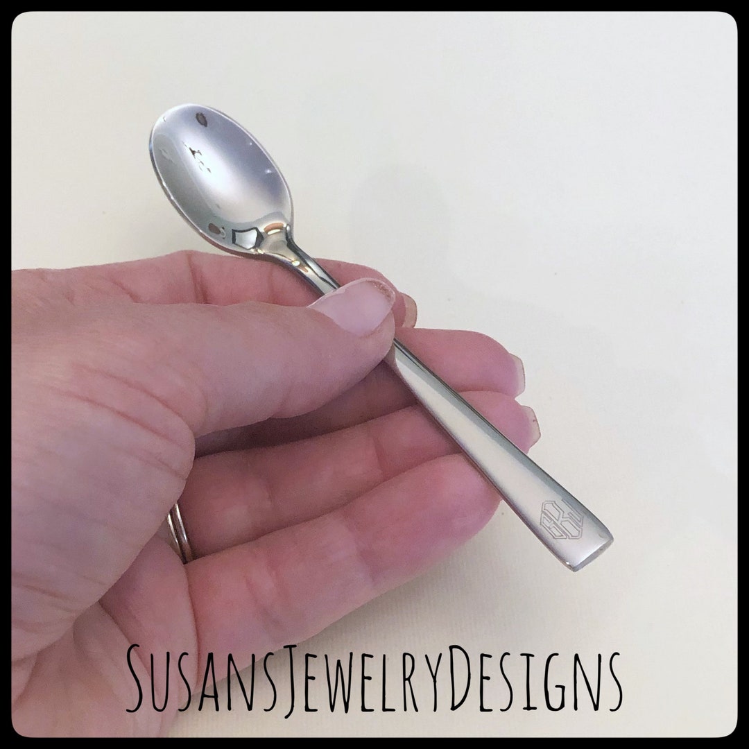 Engraved Baby Spoon, Monogram Baby Shower Gift, Stainless Steel, New ...