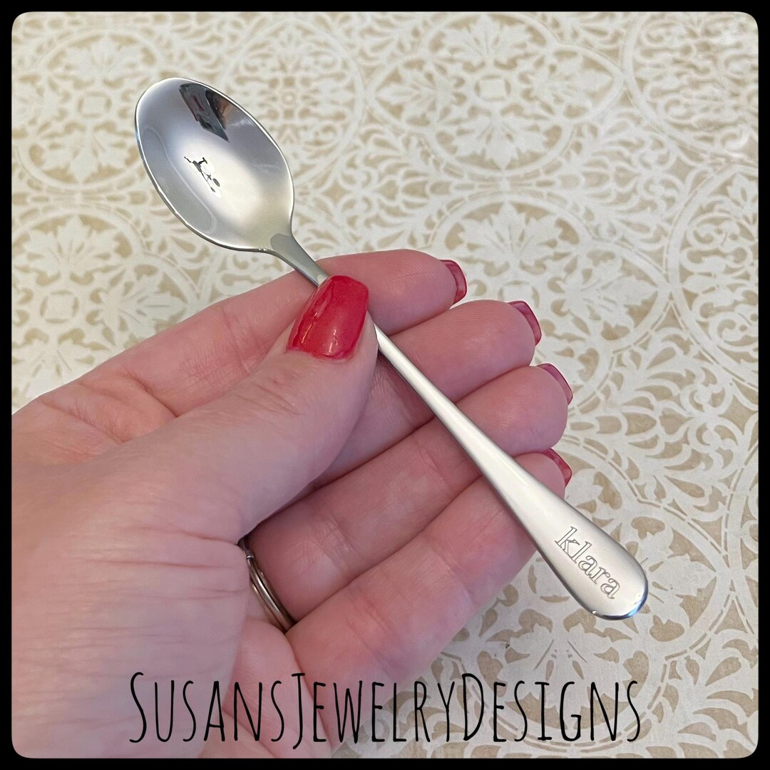 Engraved Baby Spoon, Baby Shower Gift, New Mom, Name and Date, New Baby ...