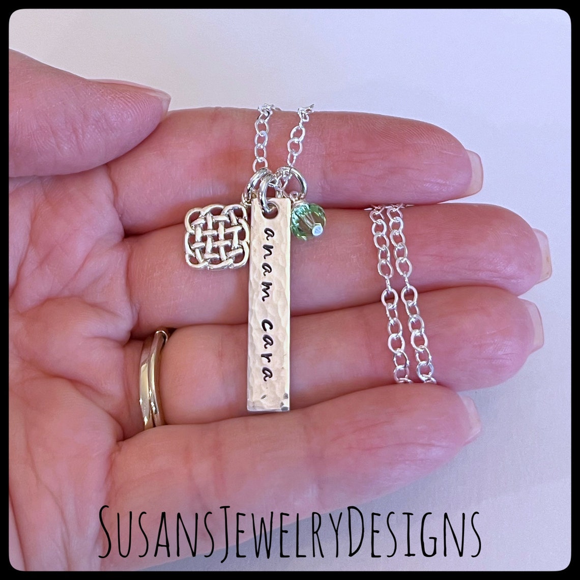 Anam Cara Necklace, Celtic Jewelry, Sterling Silver Pendant, Celtic ...