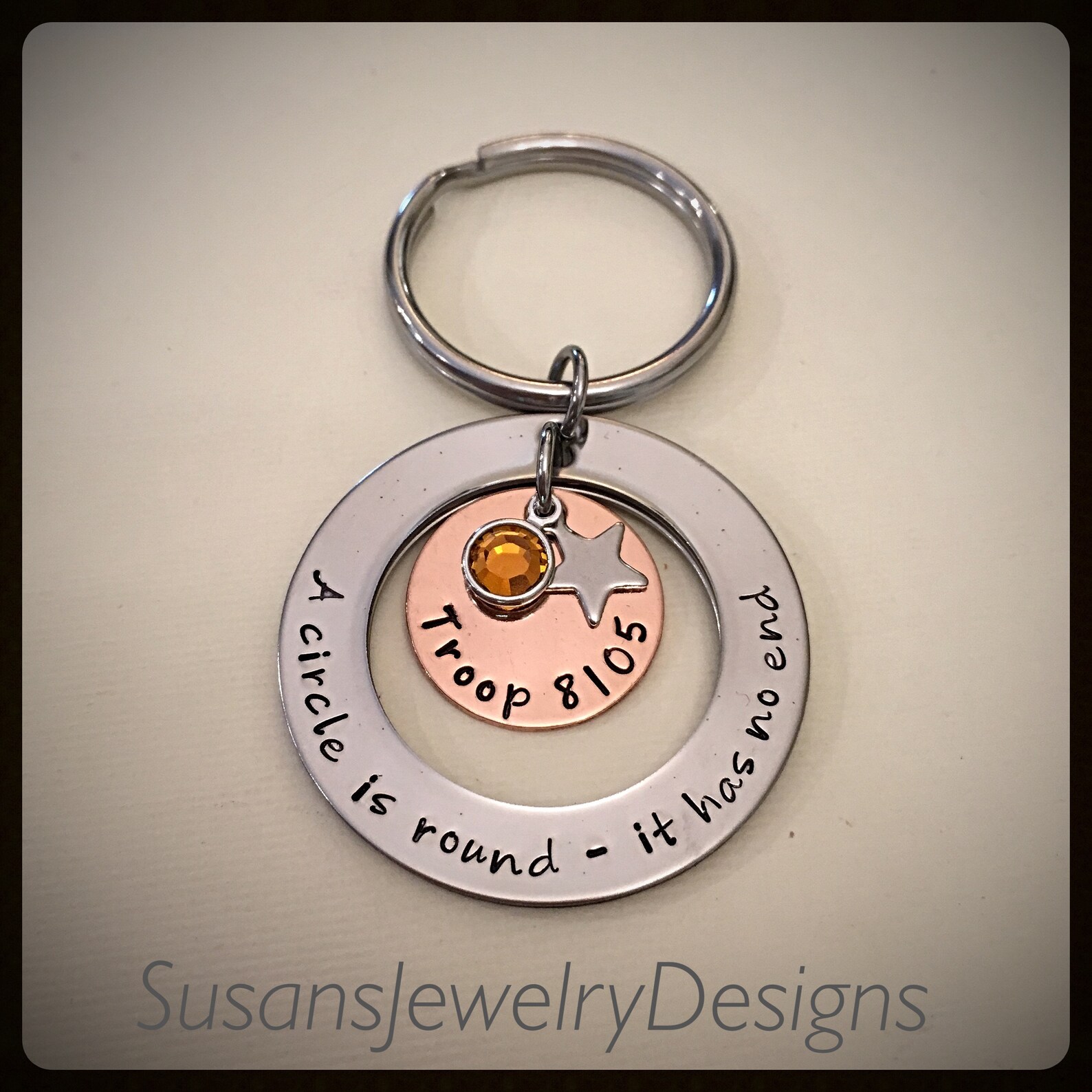 A Circle is Round Keychain Troop Key Ring Bridging Key | Etsy