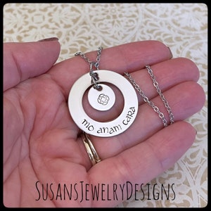 Custom Stamped Mo Anam Cara Necklace, Celtic Knot Jewelry, Stainless ...