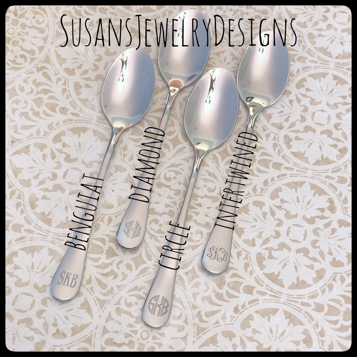 Custom Engraved Baby Spoon With Date on Back, Monogram Shower Present ...
