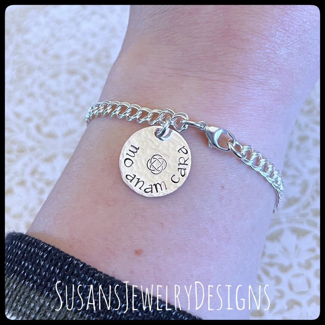 Custom Stamped Mo Anam Cara Bracelet, Celtic Jewelry, Sterling Silver ...