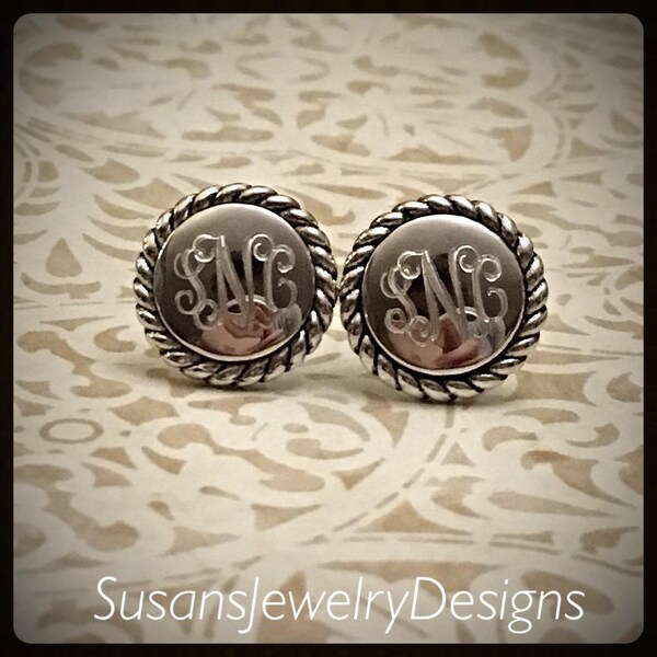 Monogram Earrings - Etsy
