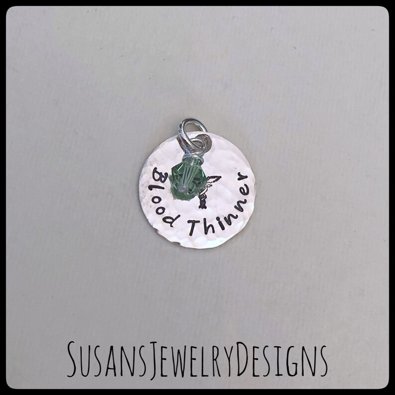 Medical Alert Pendant Disc sterling silver medical id | Etsy