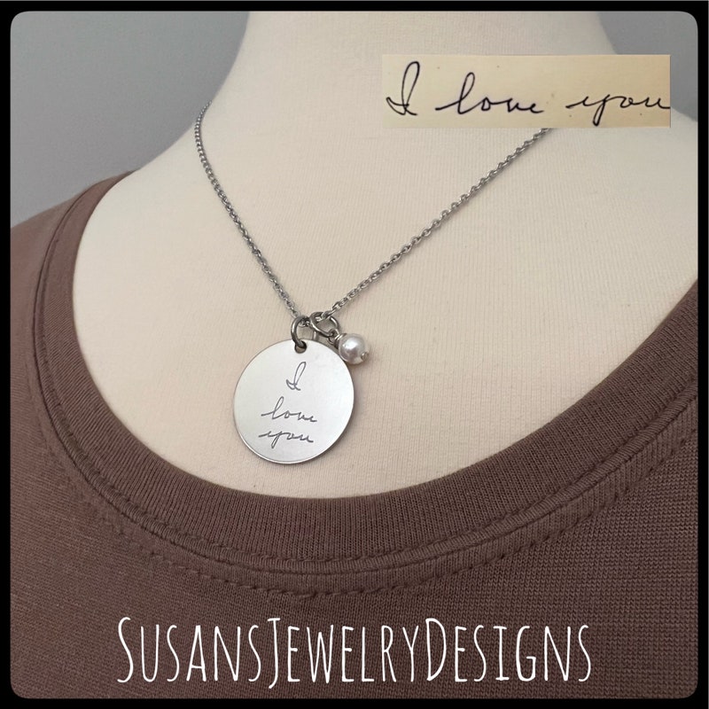 Handwritten Jewelry - Etsy